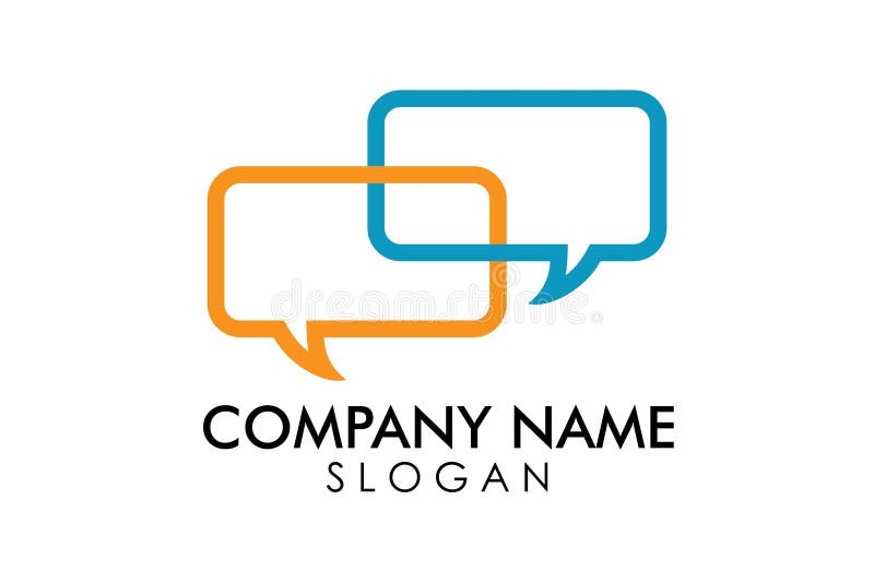 Chat group logo template 1 stock illustration. Illustration of brand ...