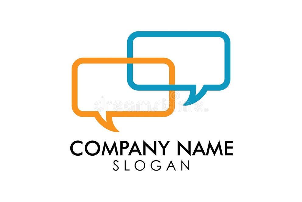 Chat group logo template 1 stock illustration. Illustration of brand ...