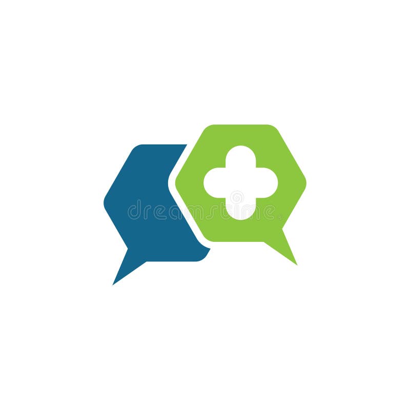 Chat Health Logo Vector Icon Stock Vector - Illustration of forum, chat ...
