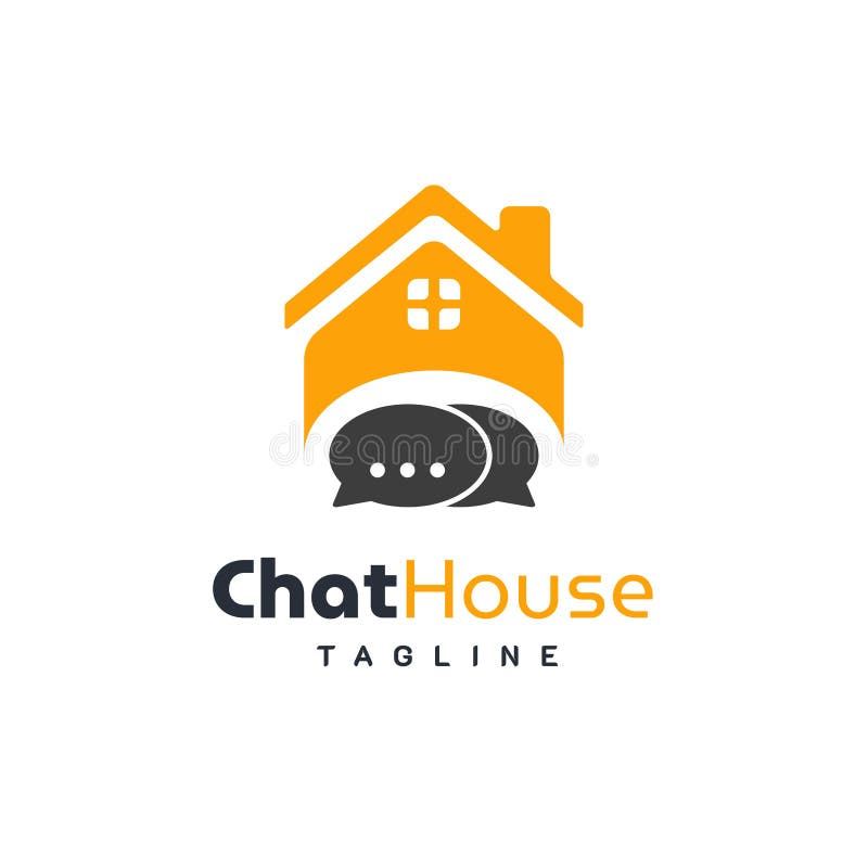 Chat House Logo. with Game Bubble Chat and Home Icon Stock Vector ...