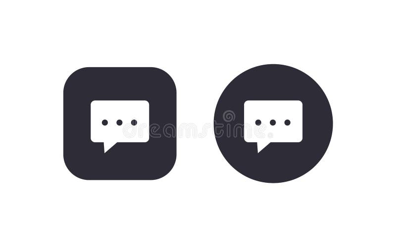 Chat Icon Button Vector Illustration Scalable Vector Design Stock ...