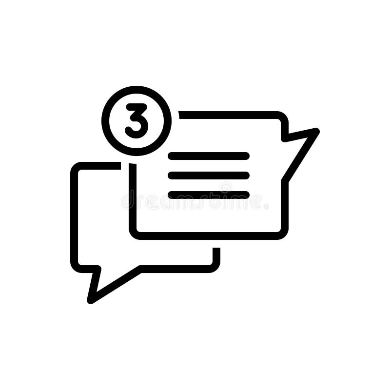 Black Line Icon for Chat, Chatter and Conversation Stock Vector ...