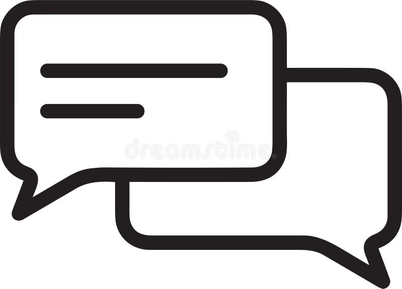Chat Icon Symbol Vector Image Stock Vector - Illustration of outline ...