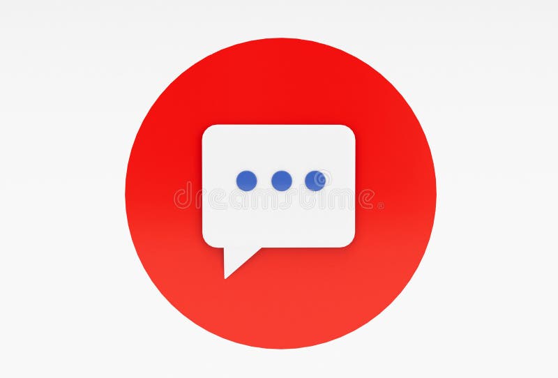 Chat Icon 3d Illustration Minimal Rendering on White Background Stock ...