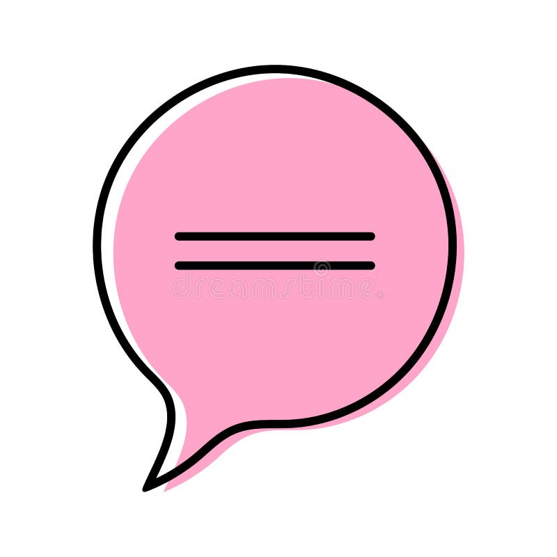 Chat icon. Dialog text stock vector. Illustration of draw - 105043622