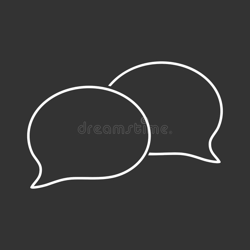 Chat icon. Dialog text stock vector. Illustration of internet - 106196944