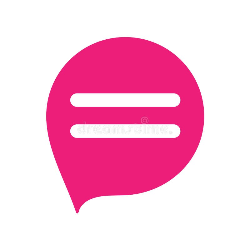 Chat Icon. Dialog Text on White Background Vector Illustration Stock ...