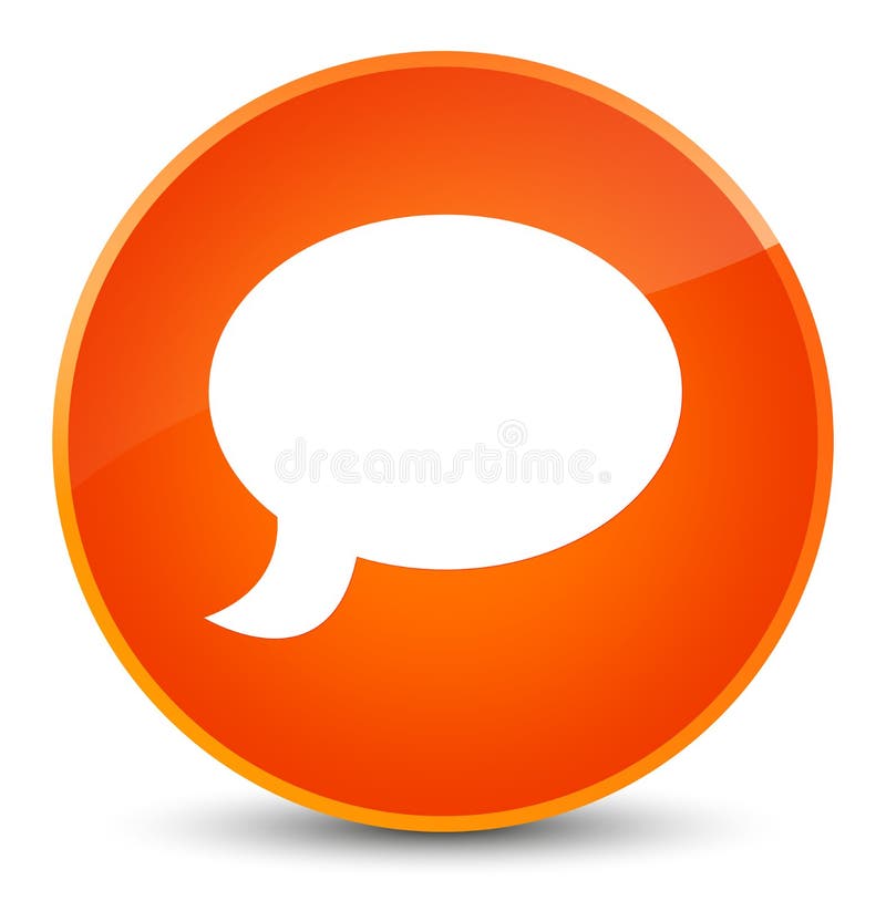 Chat Icon Elegant Orange Round Button Stock Illustration - Illustration ...