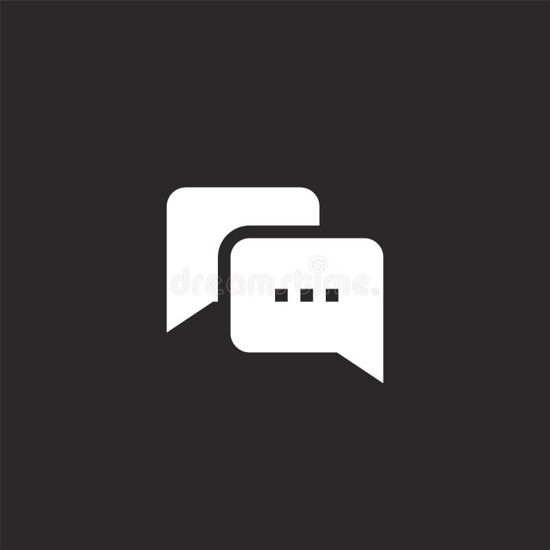 Chat Icon. Filled Chat Icon for Website Design and Mobile, App ...