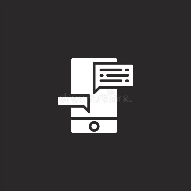 Chat Icon. Filled Chat Icon for Website Design and Mobile, App ...