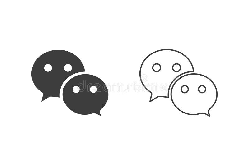 Chat Icon Flat Design or Chat Icon Icons. 2 Style of Chat Icons Stock ...
