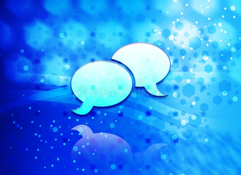 Chat Icon Abstract Light Cyan Blue Hexagon Pattern Background Stock ...
