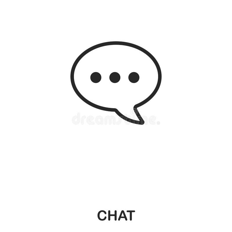 Chat Icon. Line Style Icon Design. UI. Illustration of Chat Icon ...