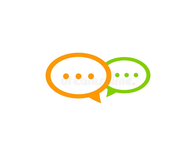 Chat Icon Logo Design Element Stock Vector - Illustration of icon ...