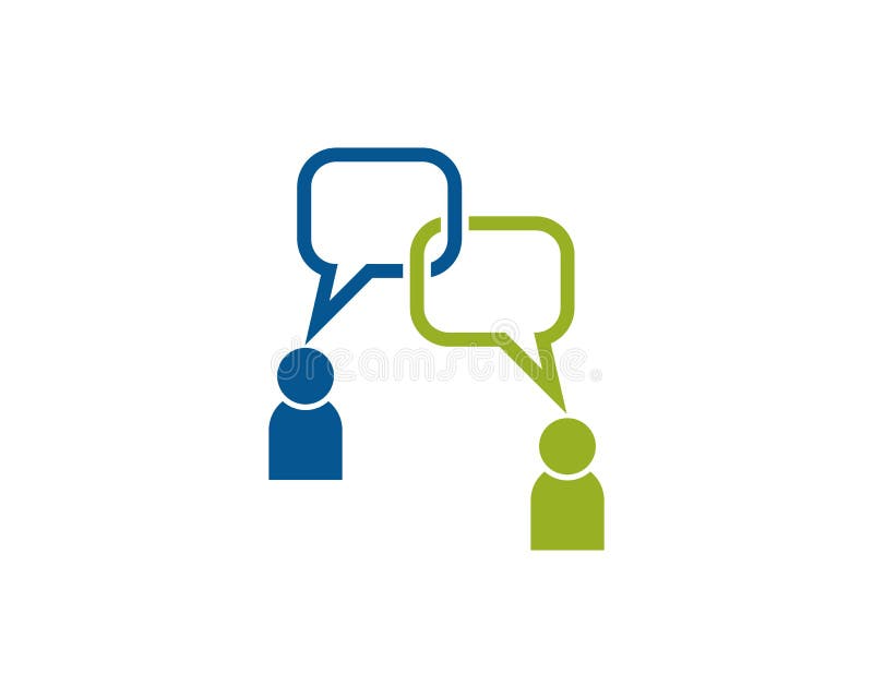 Chat Icon Logo Vector Template Stock Vector - Illustration of flat ...