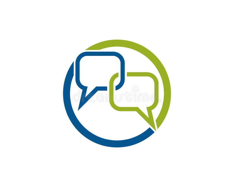Chat Icon Logo Vector Template Stock Vector - Illustration of flat ...