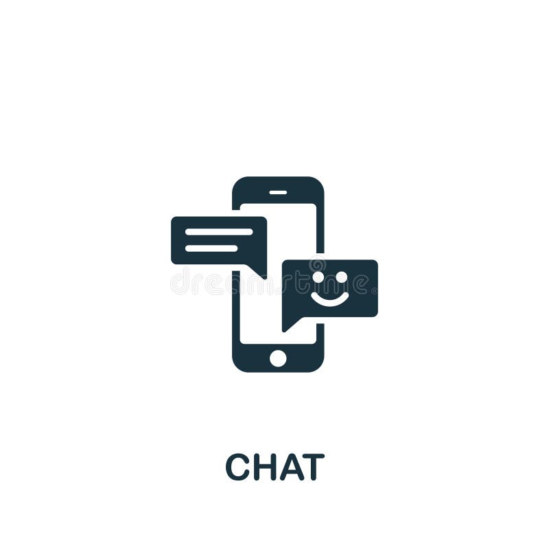 Chat Icon. Monochrome Simple Sign from Speech Collection. Chat Icon for ...