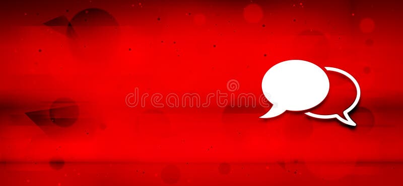 Chat Icon Motion Art Abstract Red Banner Illustration Stock ...