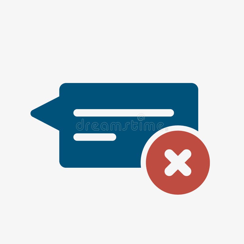 Chat Icon, Multimedia Icon with Cancel Sign. Chat Icon and Close ...
