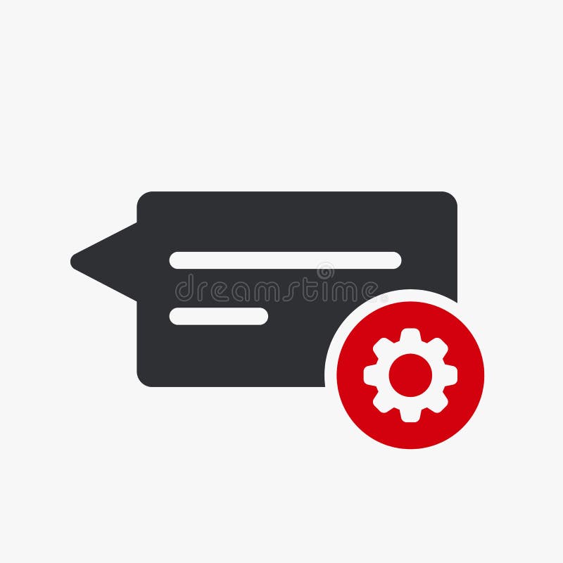 Chat Icon, Multimedia Icon with Settings Sign. Chat Icon and Customize ...