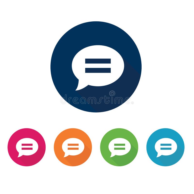 Chat Icon Set. Conversation Symbol. Vector Design. Stock Vector ...