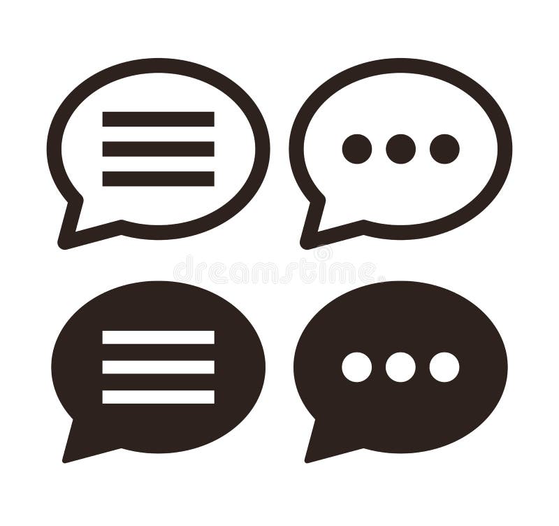 Chat bot icon set stock illustration. Illustration of customer - 173138345