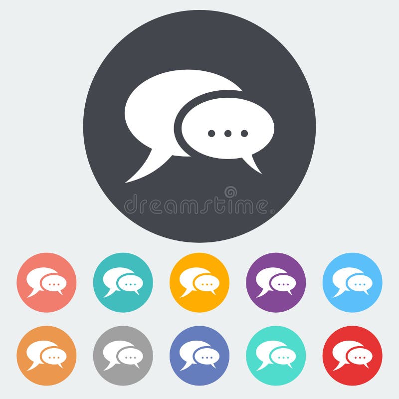 Chat icon. stock vector. Illustration of simplicity, sign - 91617684