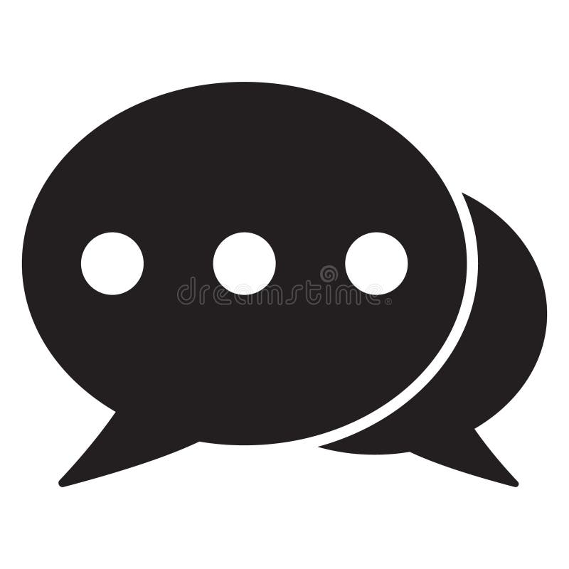 Chat Icon, Dialog Icon, Comments Icon, Speech Bubbles Icon Vector Flat ...