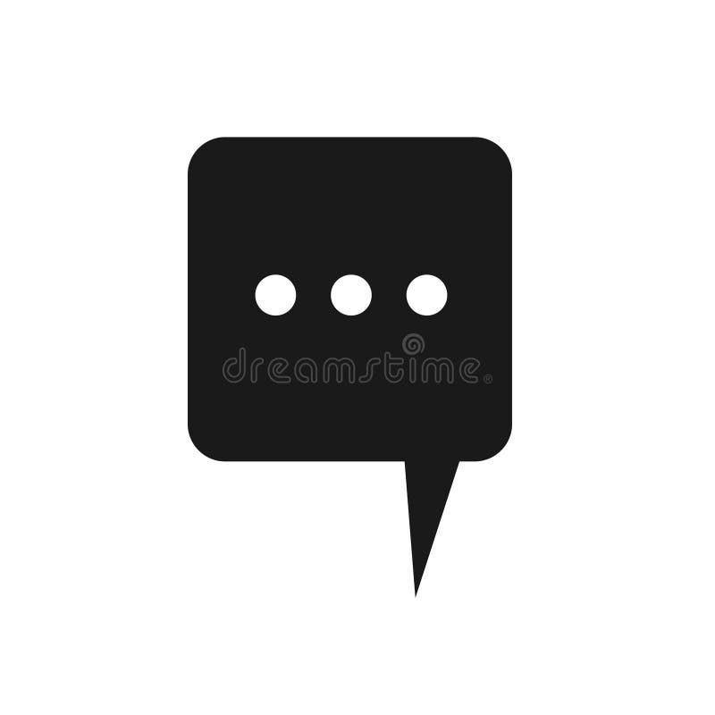 Chat Icon, Speech Bubble Balloon Chat Sign Symbol â€“ Vector Stock ...
