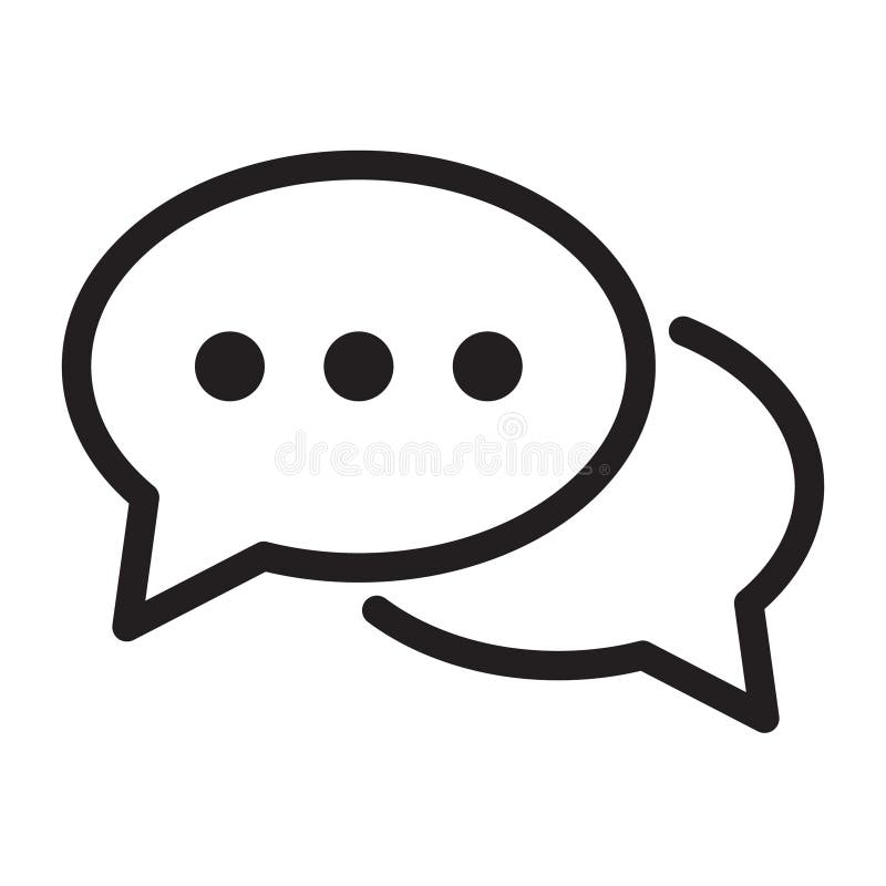 Chat Icon. Speech Bubble Icon. Dialogue Balloon Icon Stock Vector ...