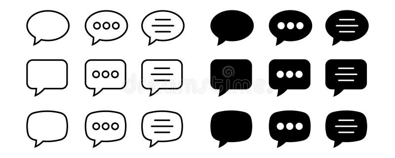 Chat Icon. Talk Bubble Speech Icon. Dialogue Balloon Icon Stock Vector ...