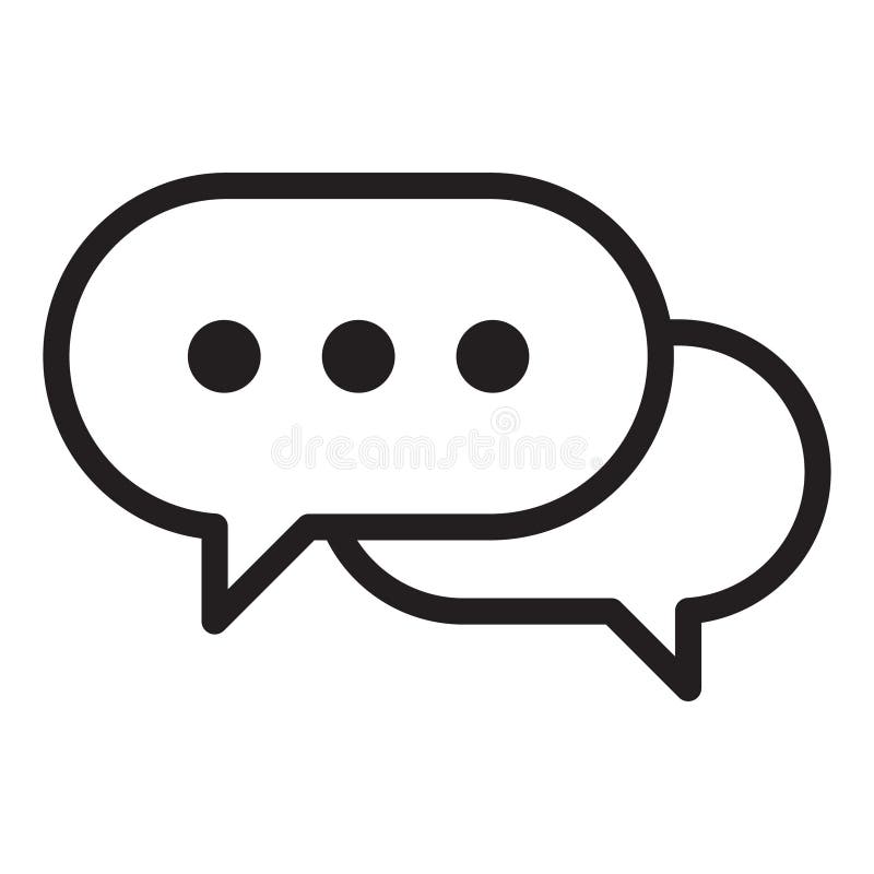 Chat Icon. Talk Bubble Speech Icon. Dialogue Balloon Icon Stock Vector ...