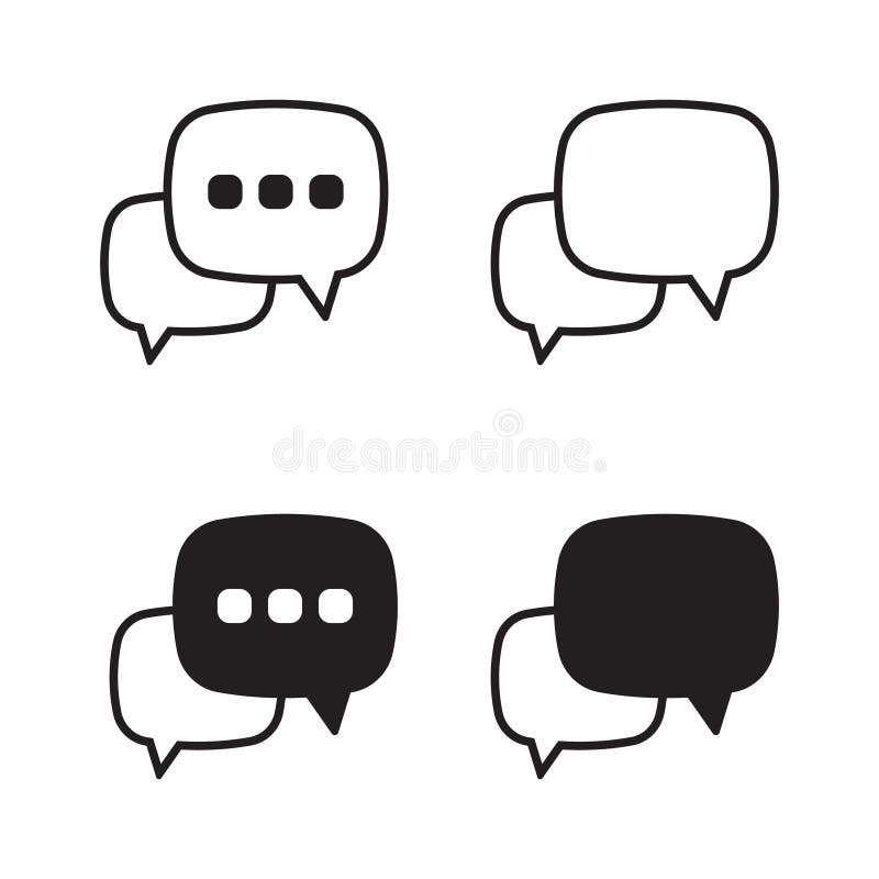 Chat Icon. Talk Bubble Speech Sign. Comment Icon. Message, Speech ...