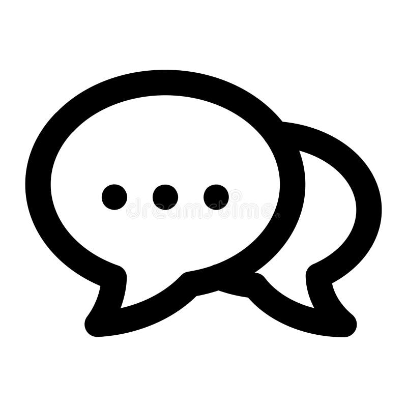 Chat Icon. Talk Bubble Speech Symbol. Dialogue Balloon Icon Stock ...