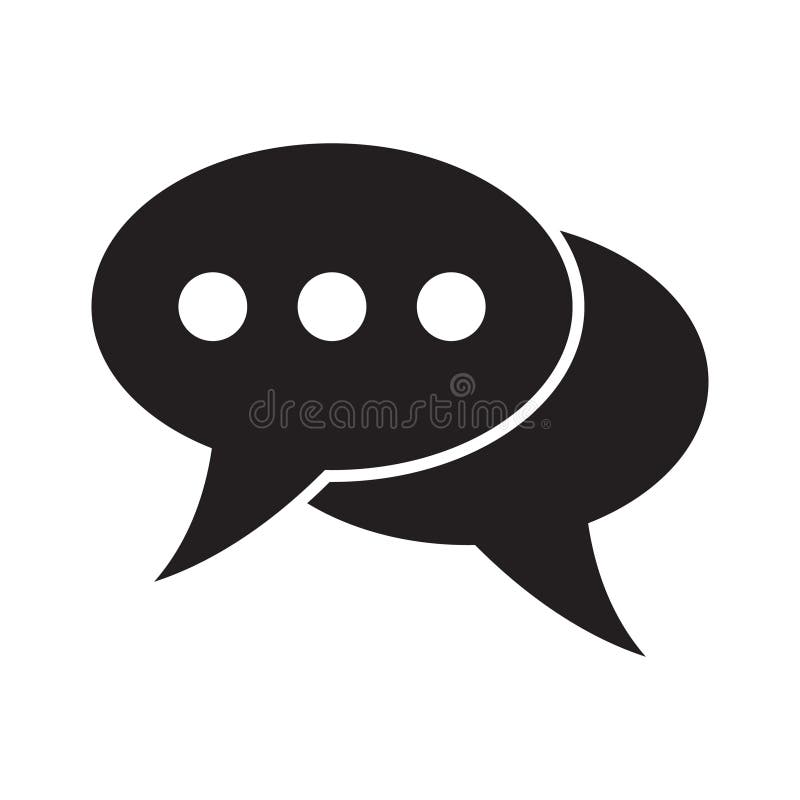 Chat Icon. Talk Speech Bubble Icon. Dialogue Balloon Icon. Stock Vector ...