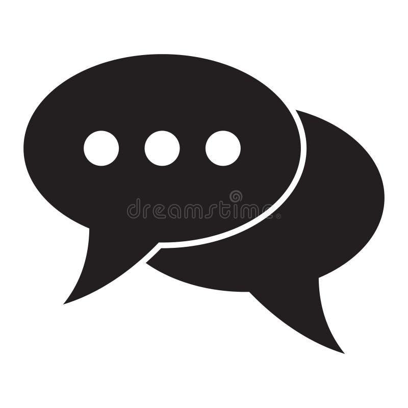 Chat Icon. Talk Speech Bubble Icon. Dialogue Balloon Icon. Stock Vector ...