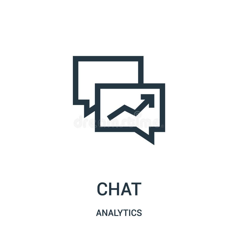 Chat Icon Vector from Analytics Collection. Thin Line Chat Outline Icon ...