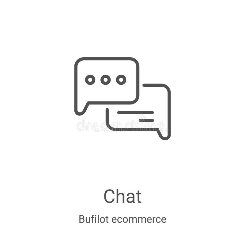 Chat Icon Vector from News Journal Collection. Thin Line Chat Outline ...