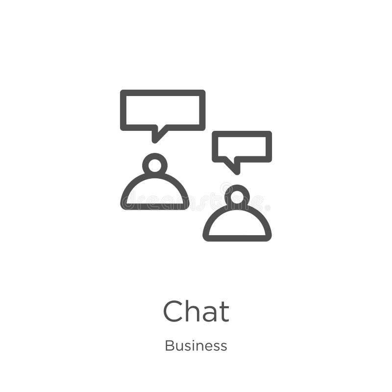 Chat Icon Vector from Business Collection. Thin Line Chat Outline Icon ...