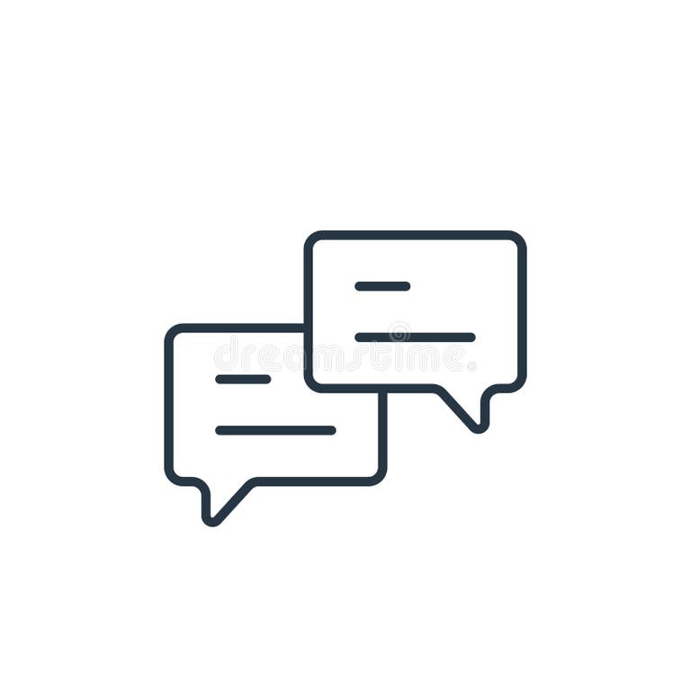 Chat Icon Vector from Communication Concept. Thin Line Illustration of ...