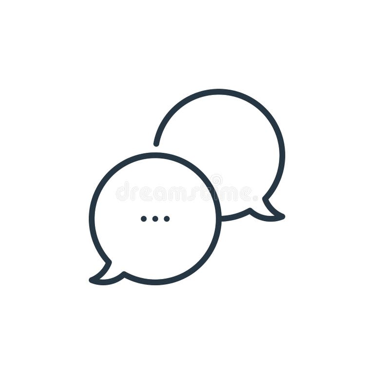 Chat Icon Vector from Education Concept. Thin Line Illustration of Chat ...