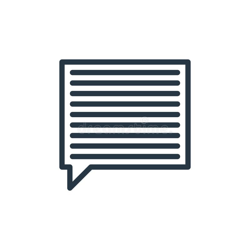 Chat Box Icon Vector from Interface Concept. Thin Line Illustration of ...