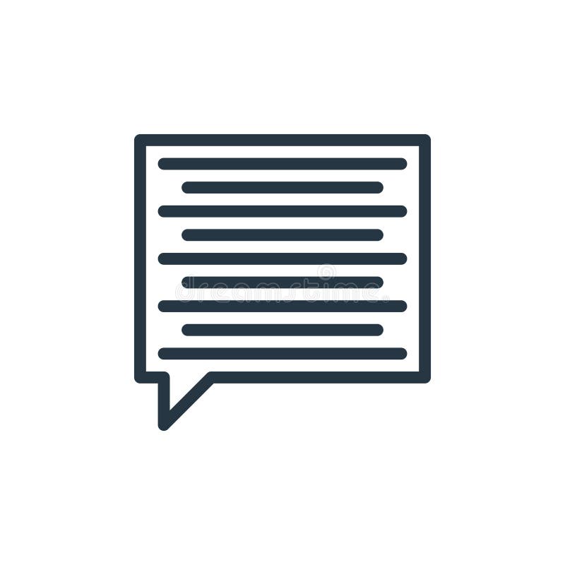 Chat Icon Vector from Education and School Concept. Thin Line ...