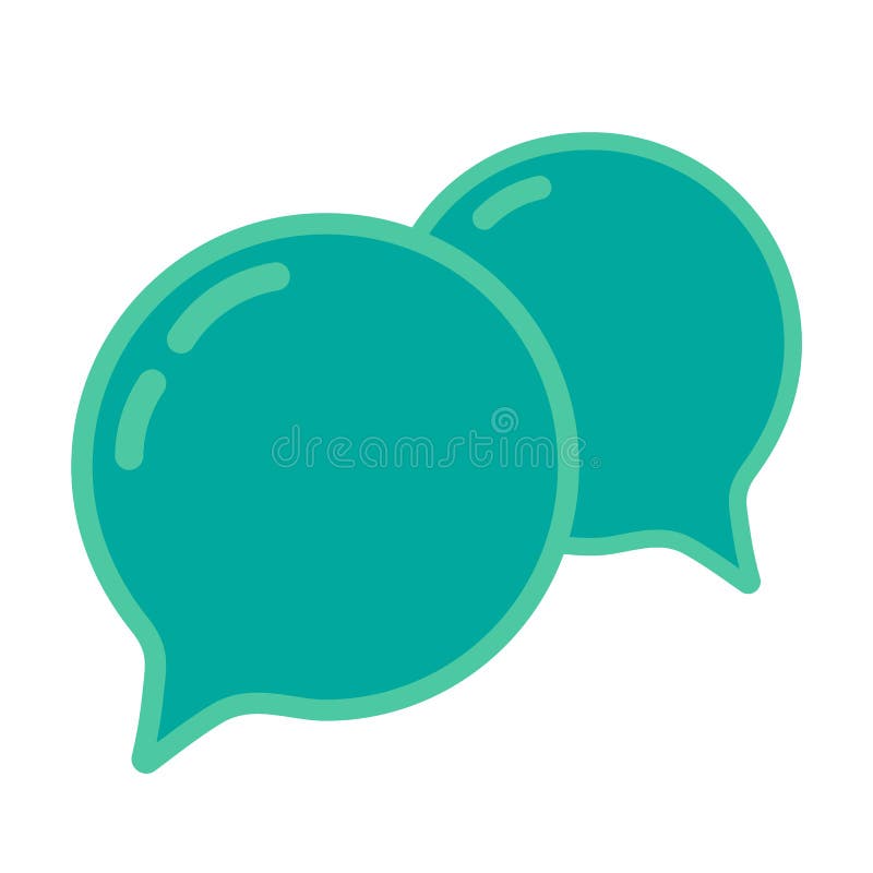 Chat icon set. Dialog text stock vector. Illustration of chatting ...