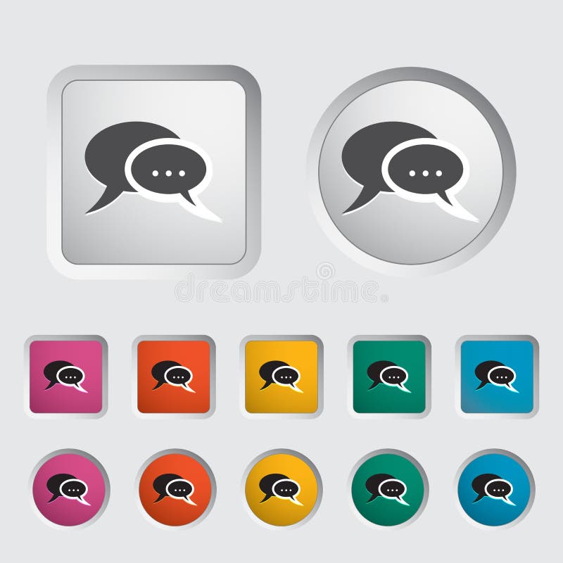 Chat icon. stock vector. Illustration of chat, rectangle - 96202765