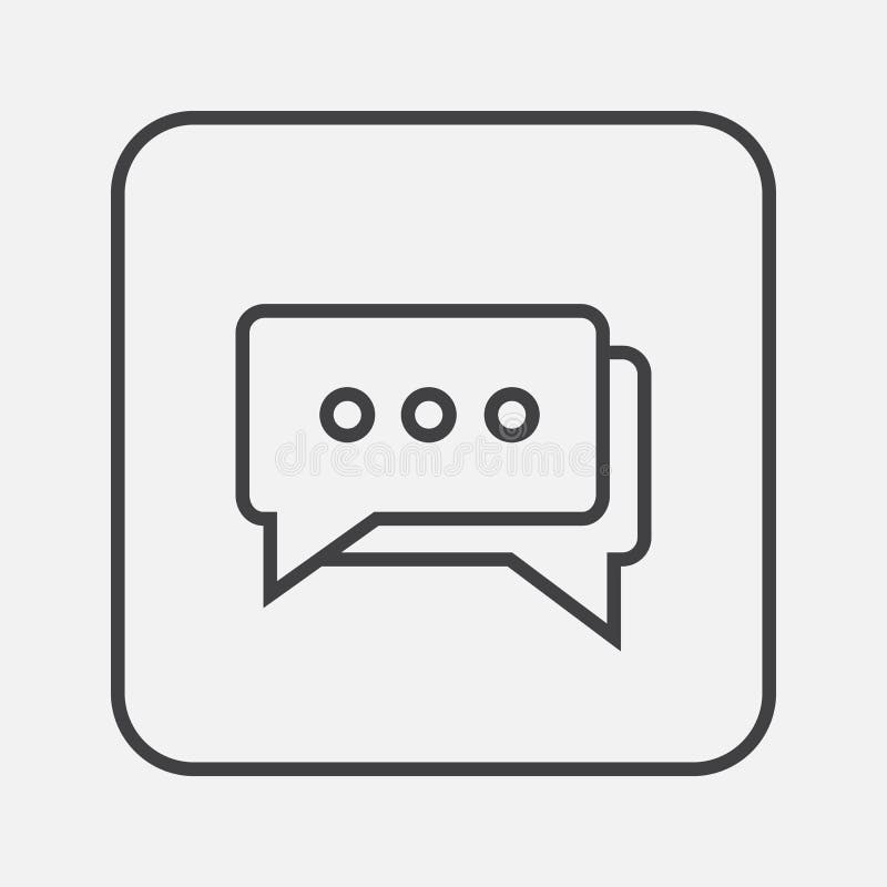 Chat Icon Vector Isolated on Grey. Stock Vector - Illustration of ...