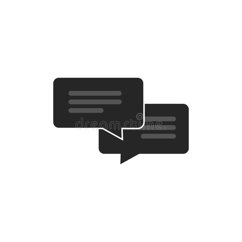 Chat Icon Vector Isolated, Messages Concept, Sms or Chatting Symbol ...