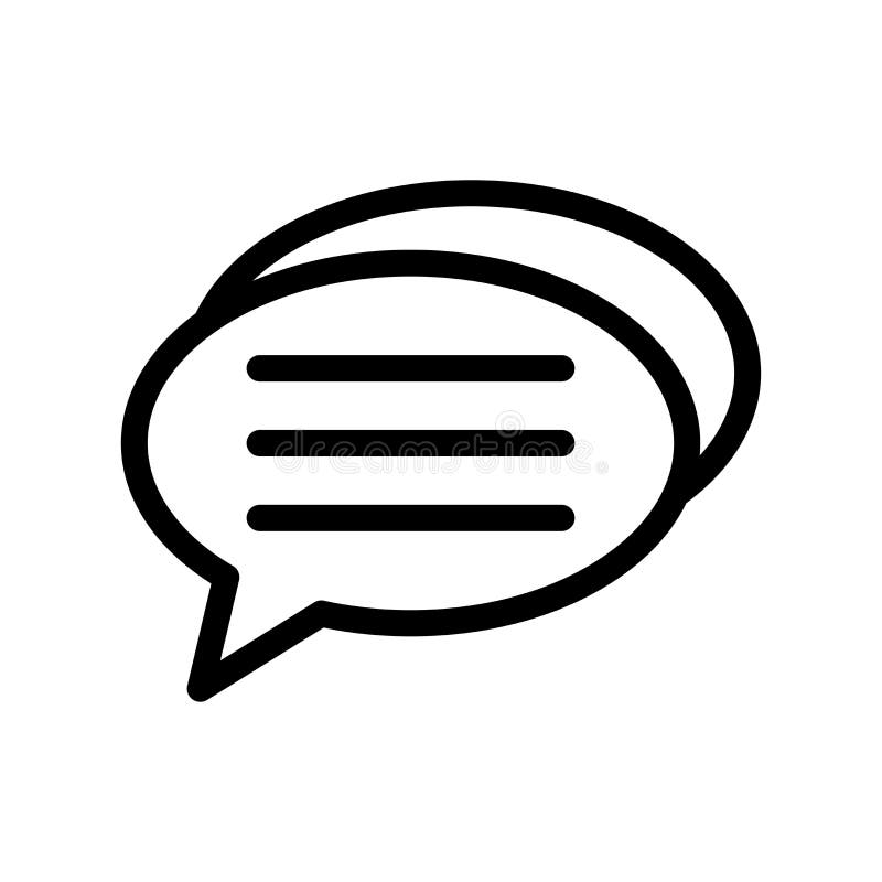 Chat Icon Vector Sign and Symbol Isolated on White Background, C Stock ...