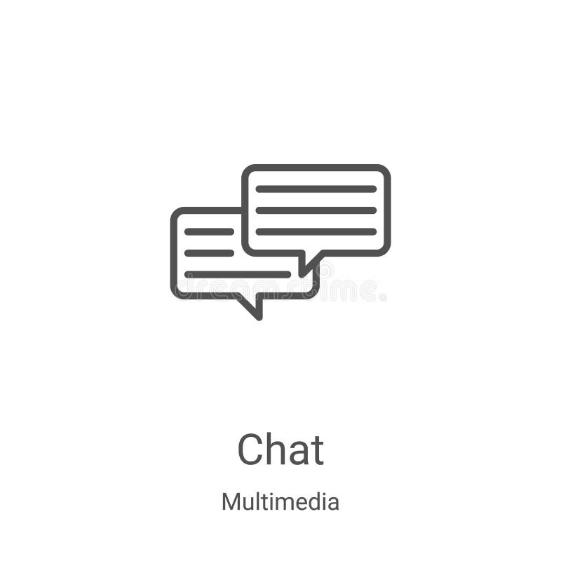 Chat Icon Vector from News Journal Collection. Thin Line Chat Outline ...