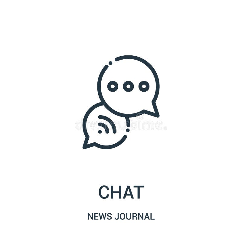 Chat Icon Vector from News Journal Collection. Thin Line Chat Outline ...